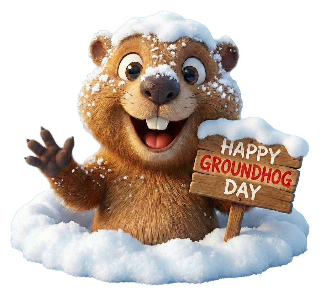 Groundhog Day Celebration Clipart For Presentations