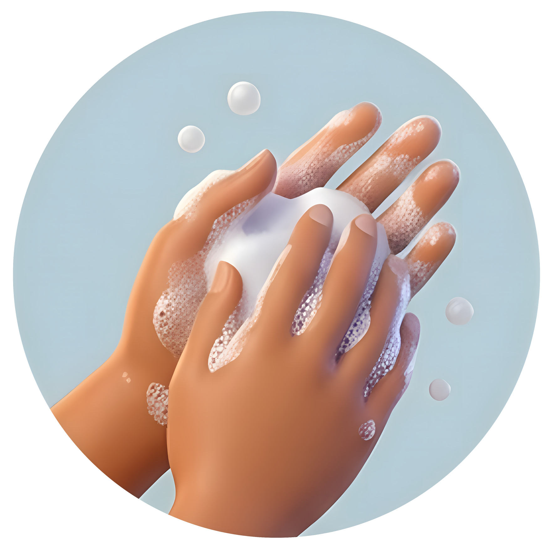 Hands Washing With Soap - Clipart for PowerPoint