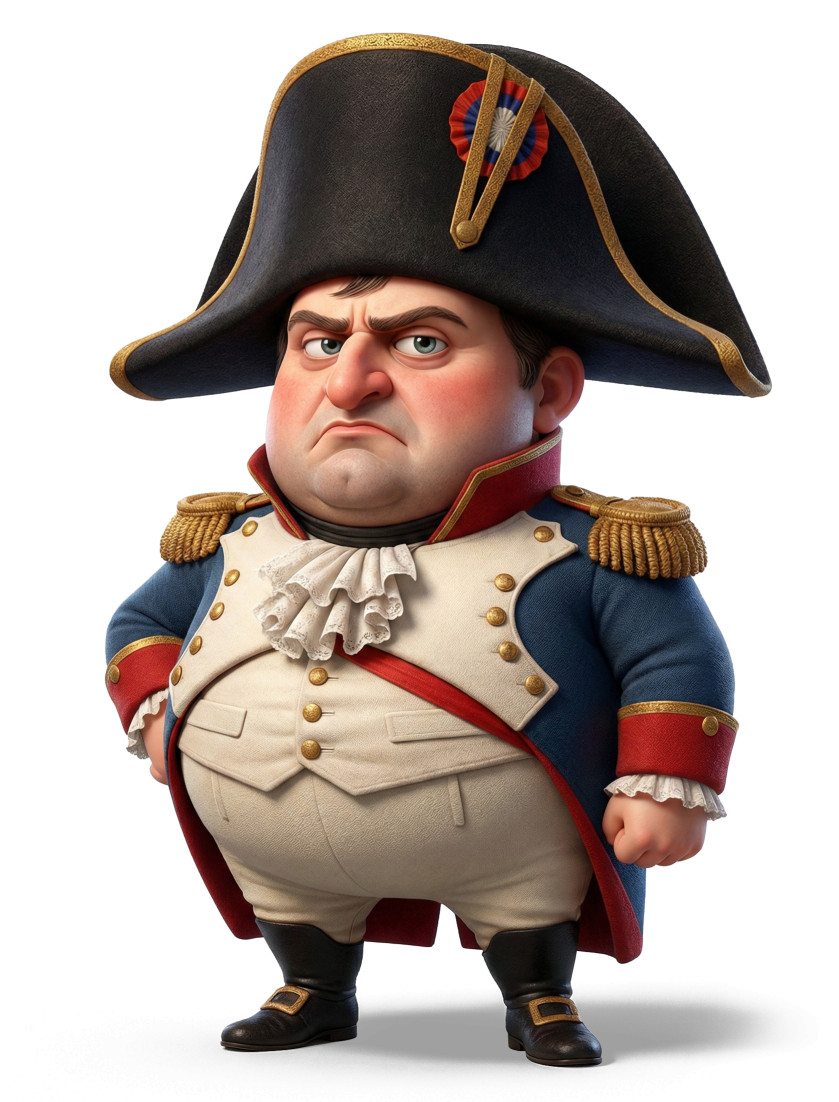 Napoleon Standing Proud - A Presentation Clipart