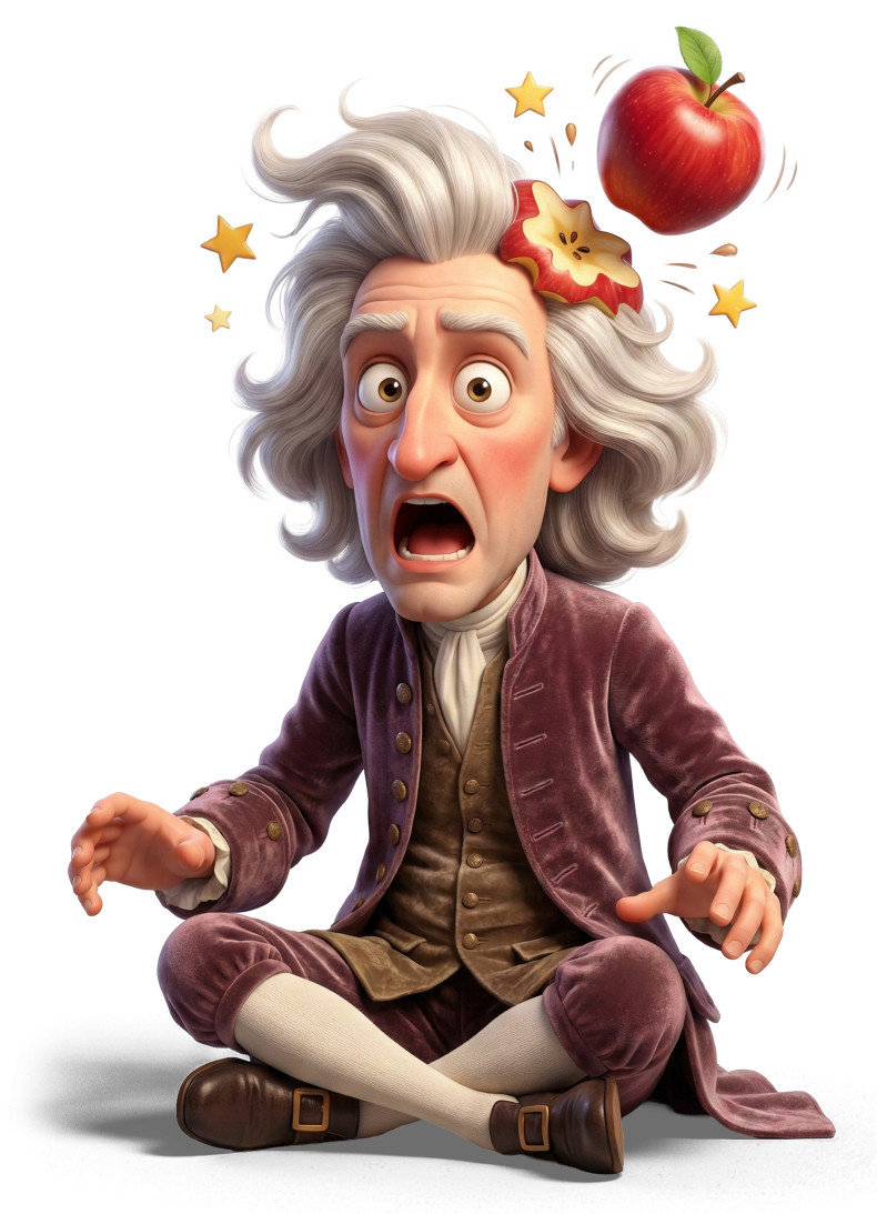 Isaac Newton Apple - Clipart for PowerPoint