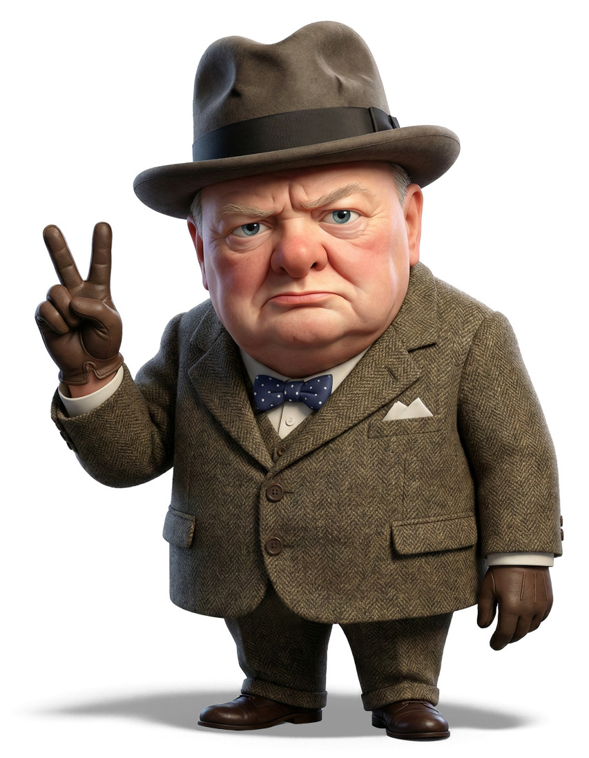 Winston Churchill - Presentation Clipart