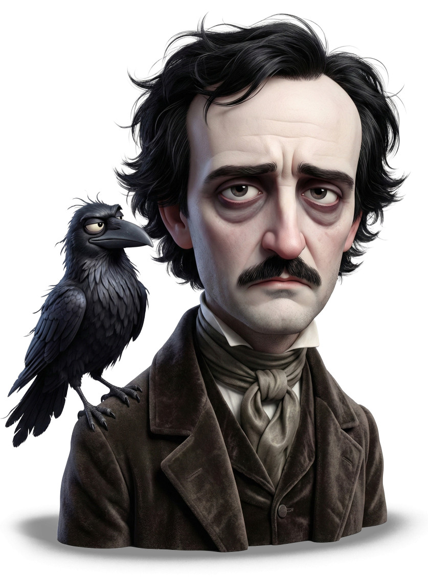 Edgar Allan Poe Raven Presentation Clipart
