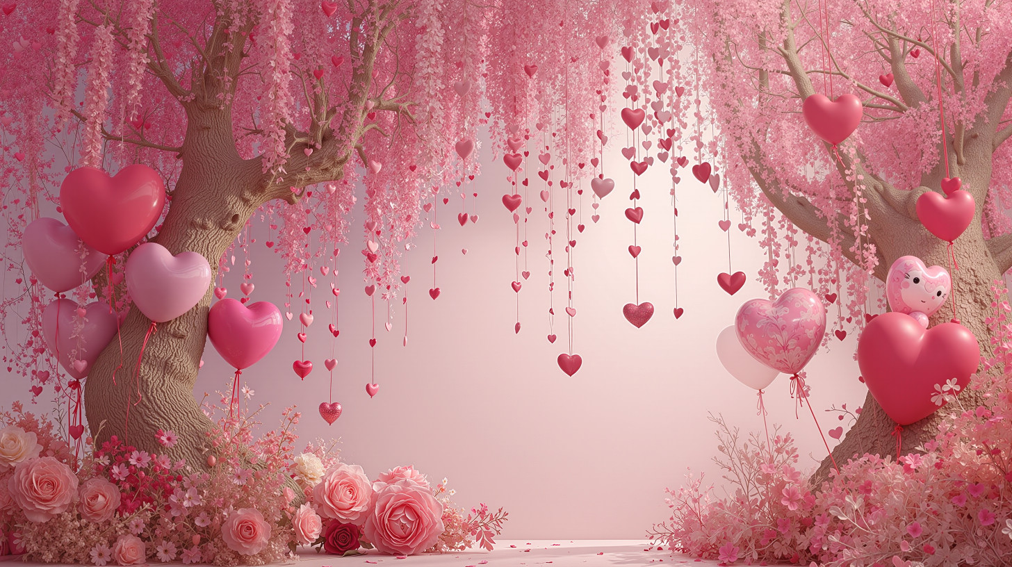 Valentine Forest Background - A PowerPoint Background