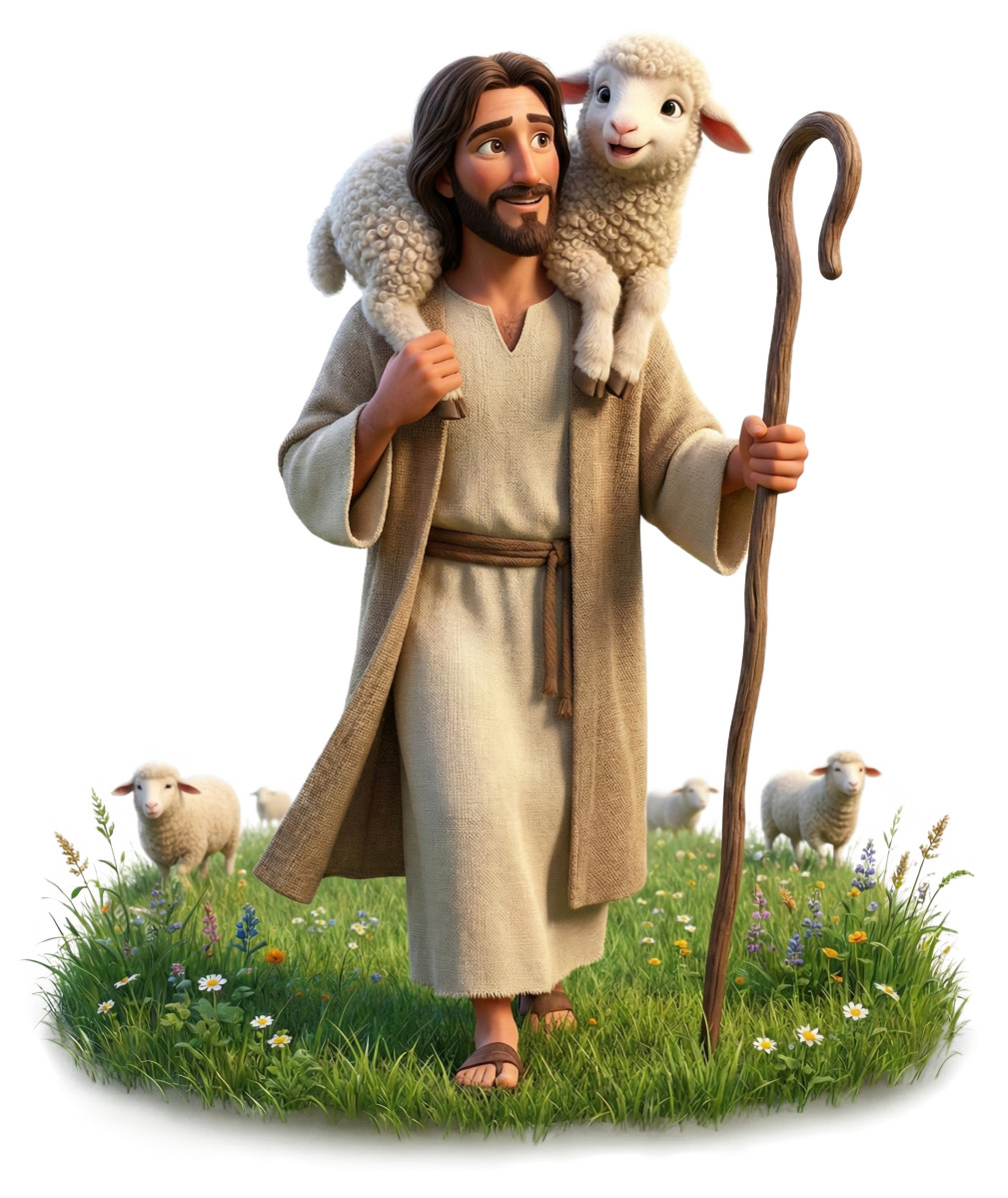 Jesus Good Shepherd - Presentation Clipart