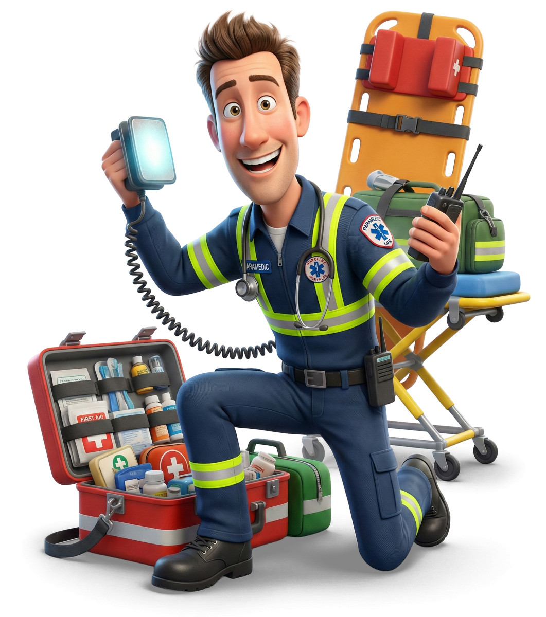 Paramedic And Gear Clipart for PowerPoint