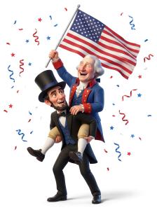 Presidents Day Desk Presentation Clipart