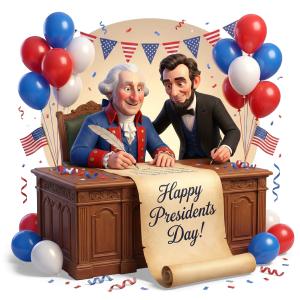 Presidents Day Banner Presentation Clipart