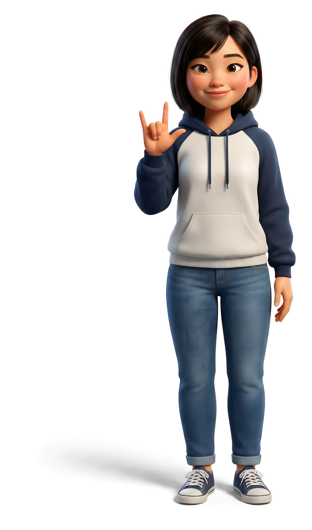 Youth Woman Signing Love PPT Clipart