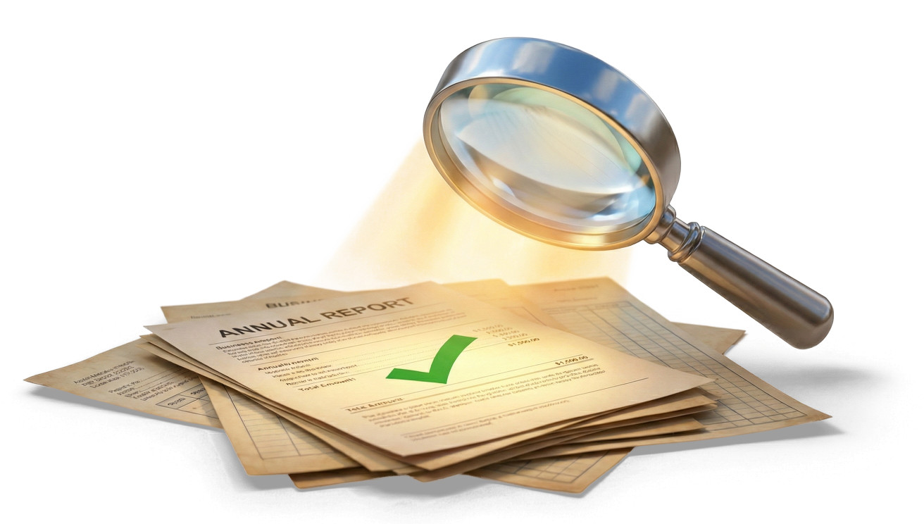 Audit Magnifying Glass Presentation Clipart