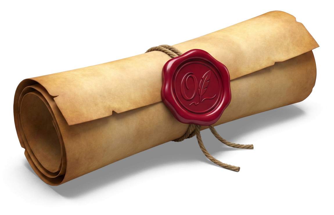 Parchment Document Seal Presentation Clipart