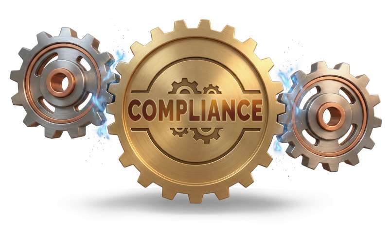 Business Gears Compliance Visual Presentation Clipart