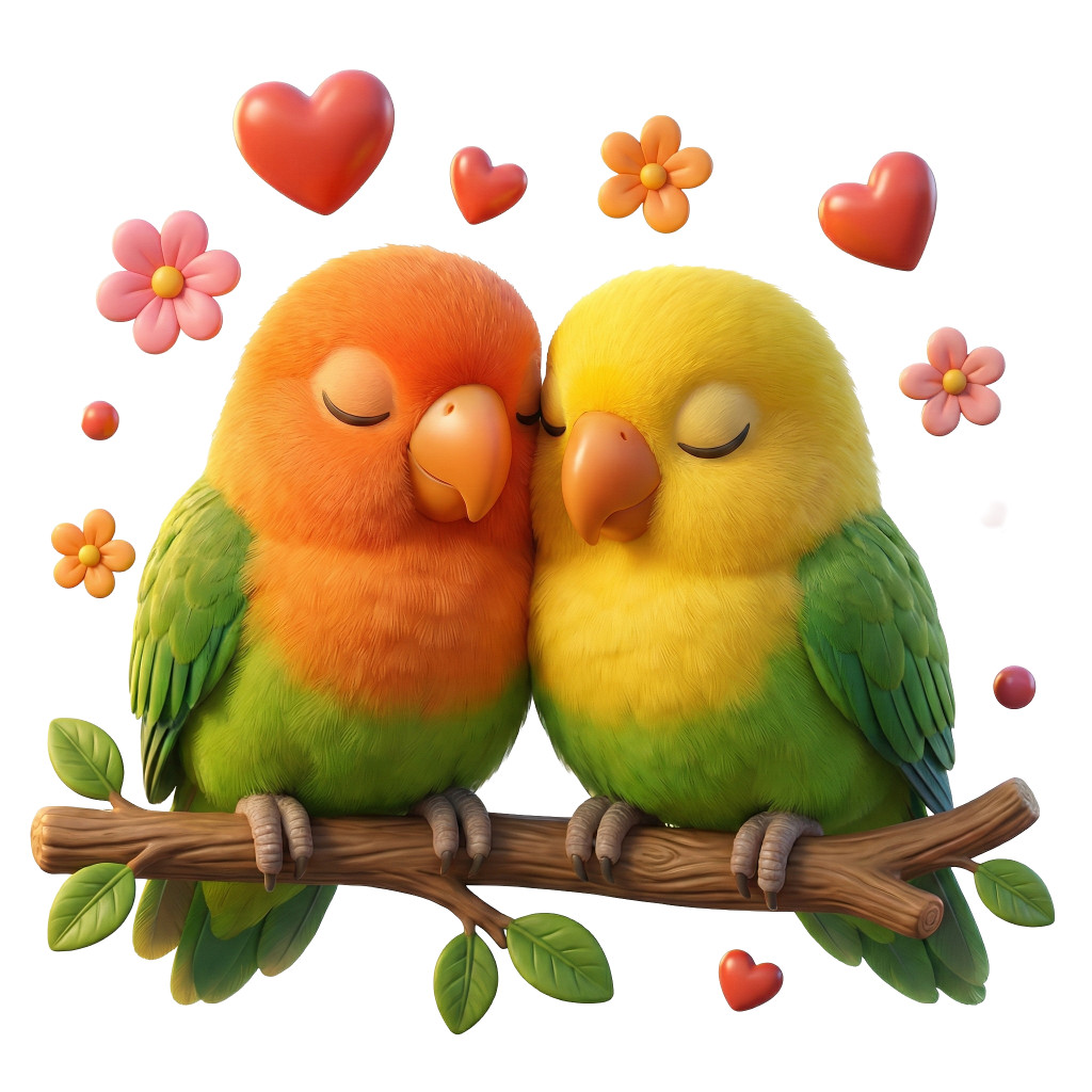 Love Birds Presentation Clipart