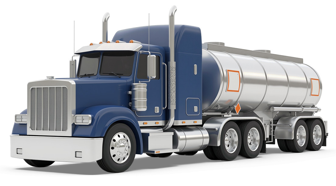 Liquid Tanker Truck Clipart for PowerPoint