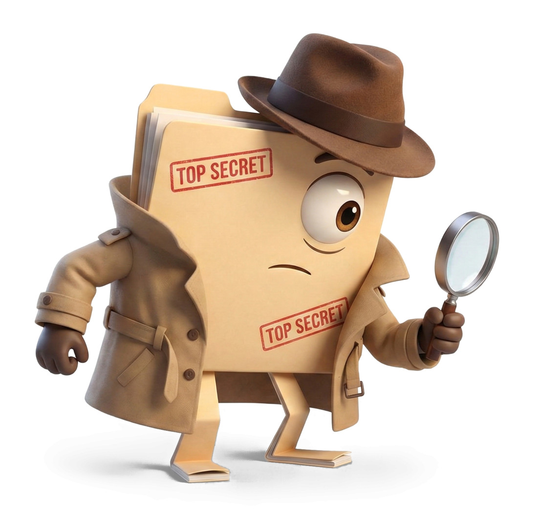 File Search Detective Presentation Clipart