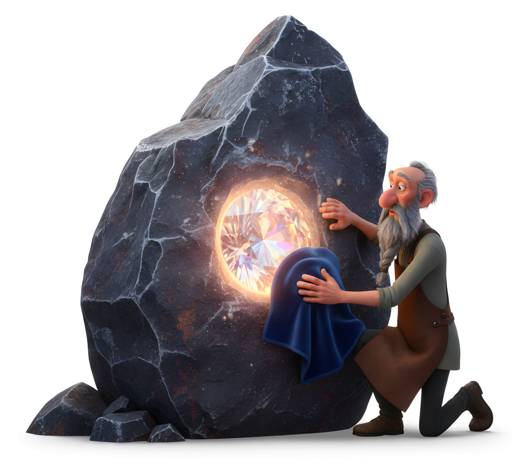 Diamond In The Rough PPT Clipart