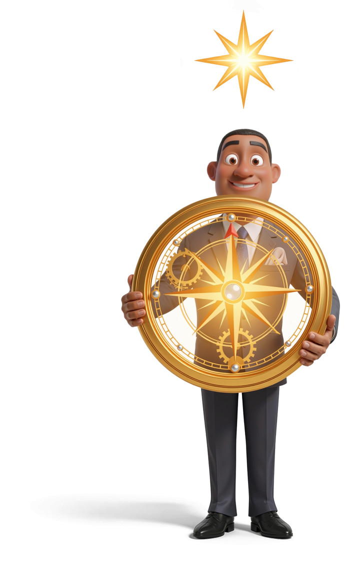 Finding Your True North Clipart for PowerPoint