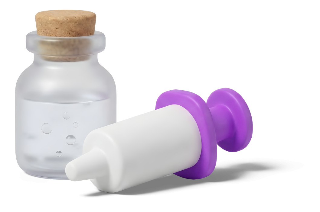 Stylized Medicine Syringe PPT Clipart