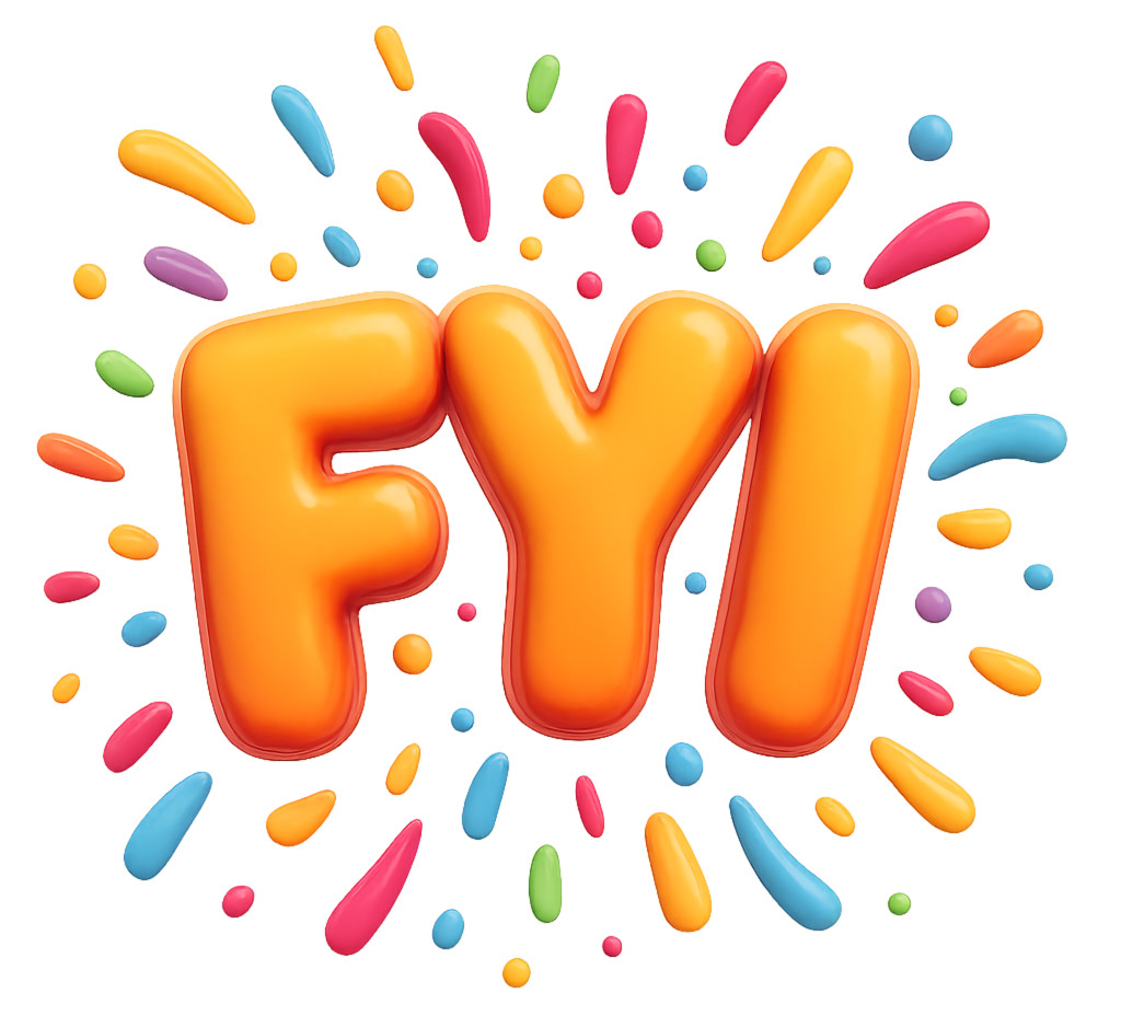 Fyi Text Confetti Explosion Presentation Clipart