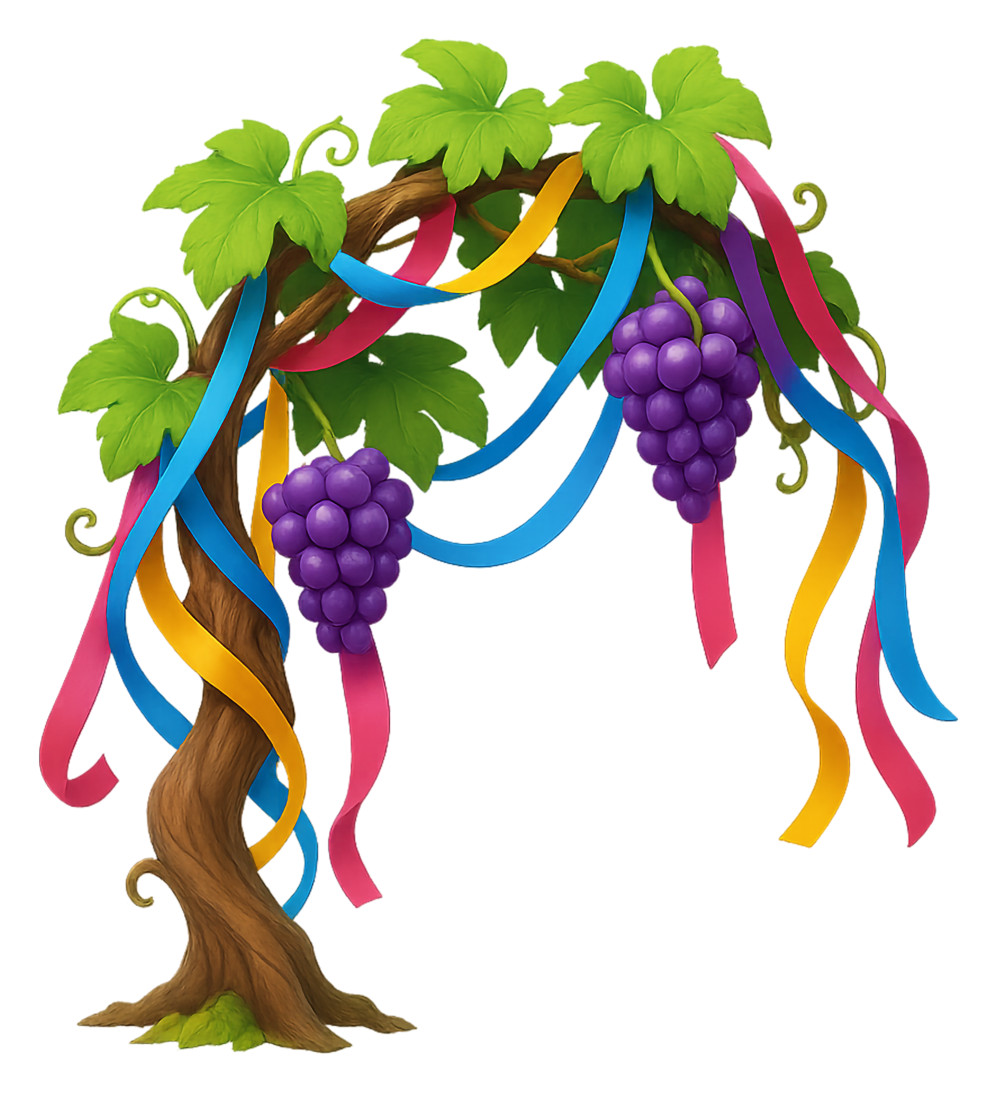 Festival Grapevine Celebration PPT Clipart