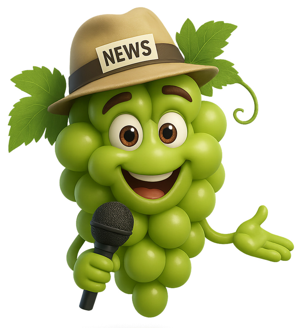 Grapevine News Reporter Clipart for PowerPoint