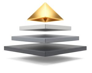 Strategic Four Level Hierarchy Of Excellence PPT Clipart