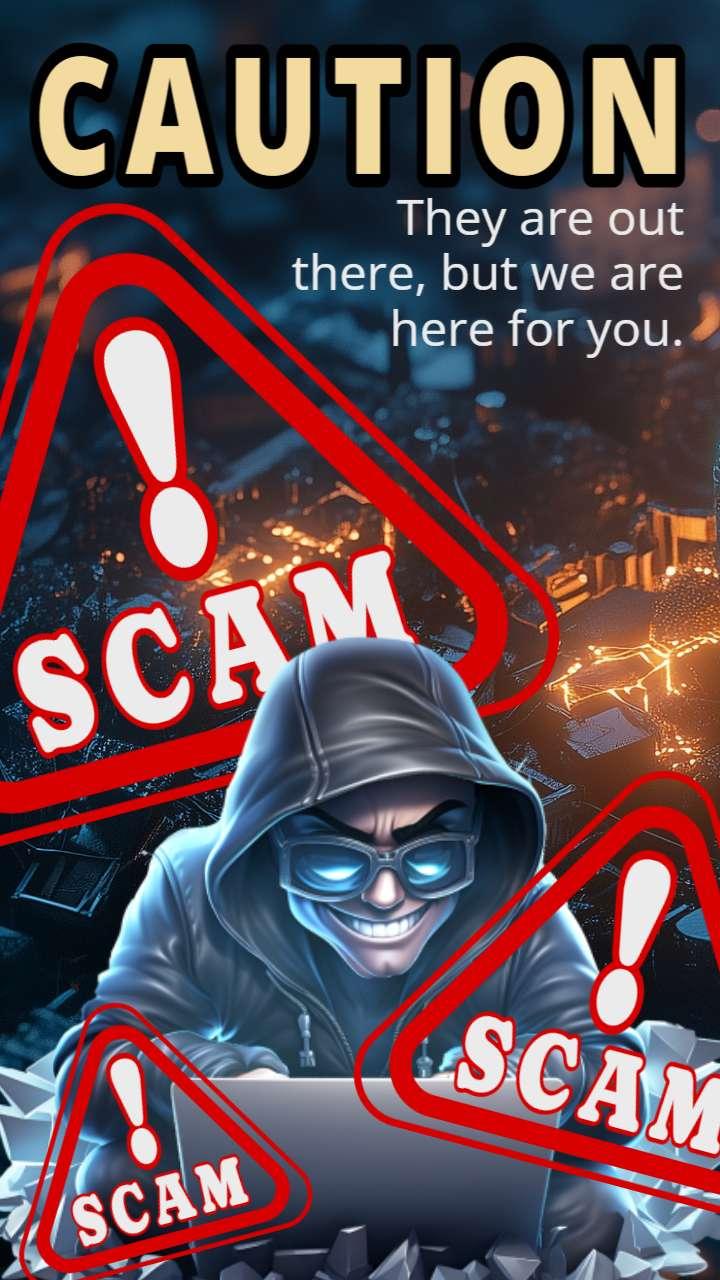Caution Scam Warning Video Background - A Presentation Background Video