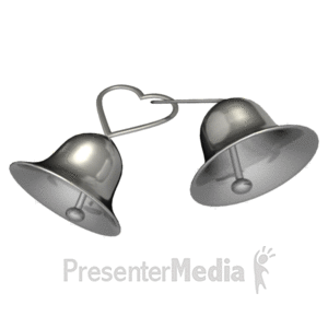 Silver Wedding Bells And Hearts 1+ Thousand Silver Wedding Bells