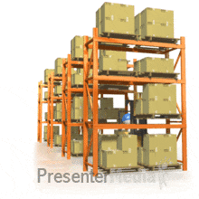 Reach Truck Moving Pallets Around