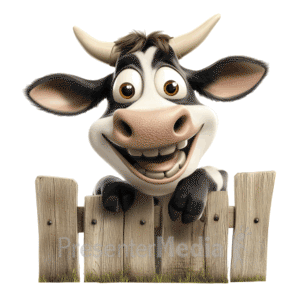 Excited Cow Animation Cow Sitting Excited Cute Creative Kawaii Cartoon