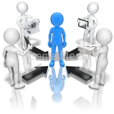 Stick Figures Reporting To Manager - Presentation Clipart - Great ...