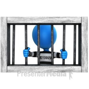 figure behind bars anim