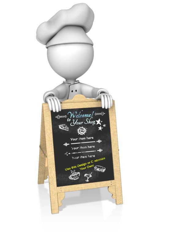 Chef With Menu Clip Art