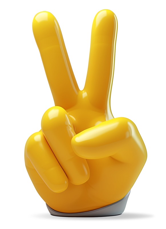 Yellow Peace Sign Logo