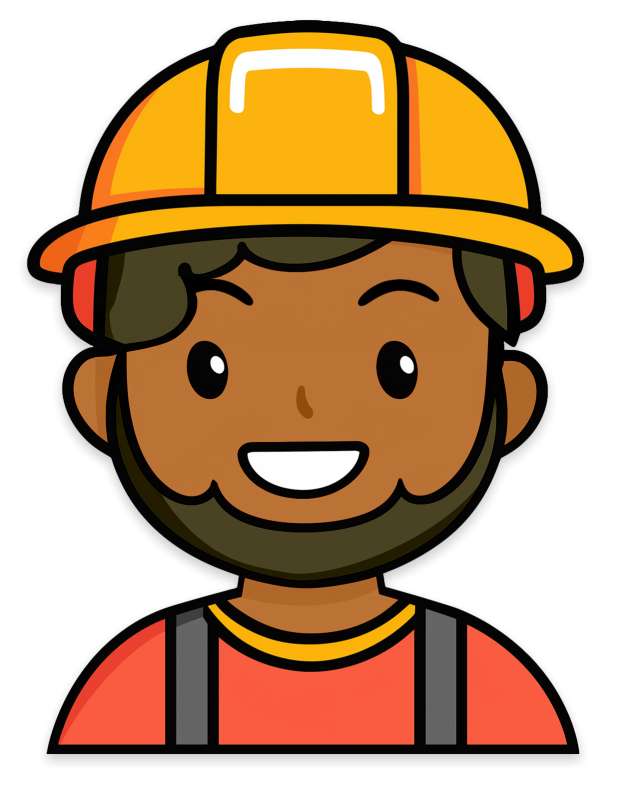 Worker Cartoon Construction Construction Worker 2d Cartoon Illustraton