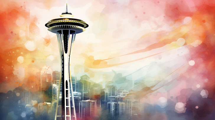 Space Needle Graphic Art