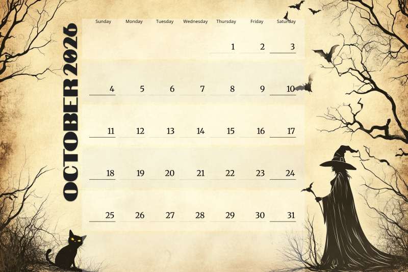 Editable October 2019 Calendar Printable Blank Wallpaper October 2019
