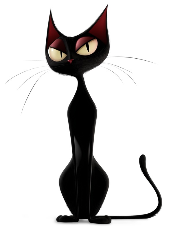 Cartoon Evil Black Cats