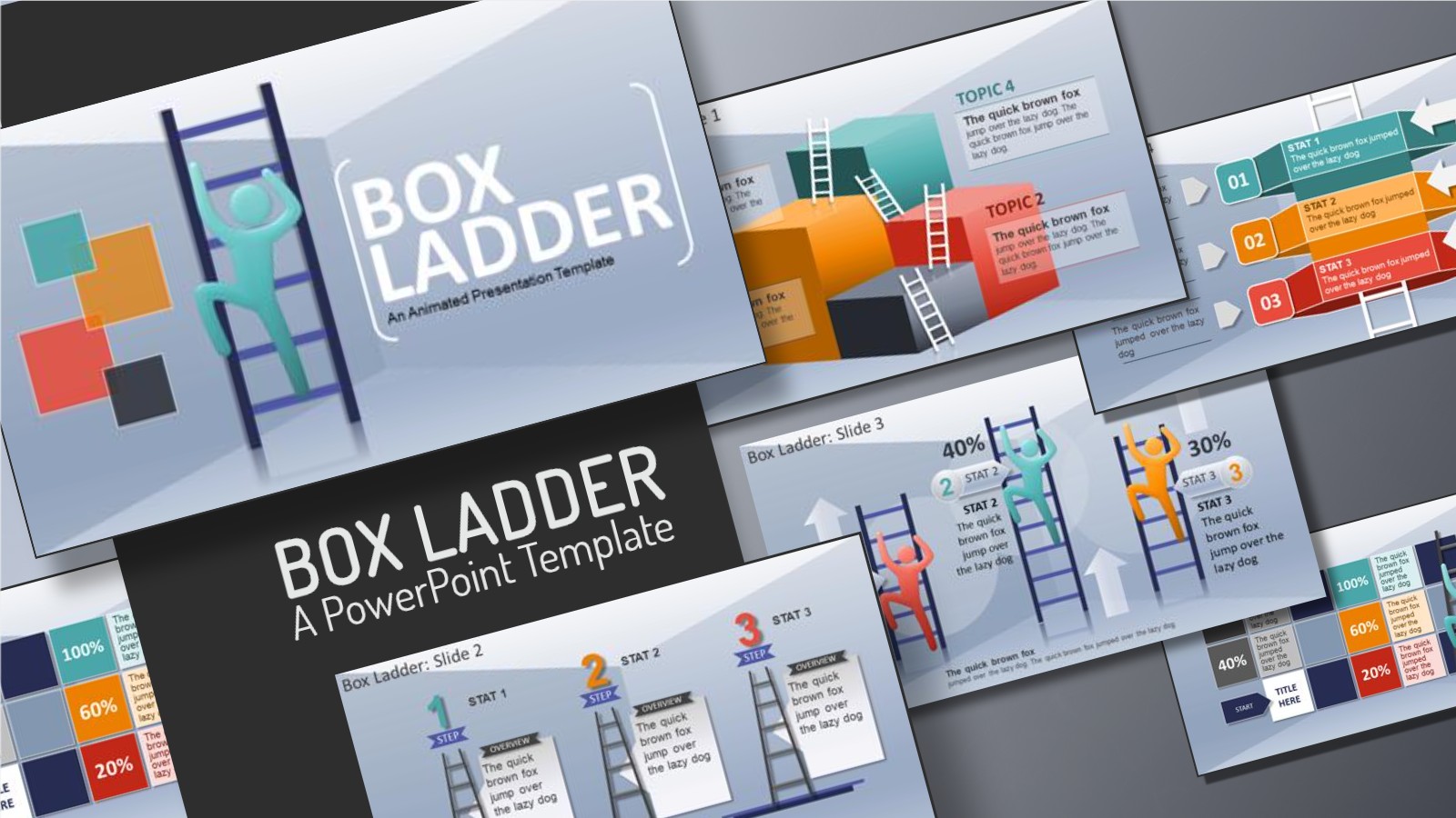 Climbing Ladder Template for PowerPoint