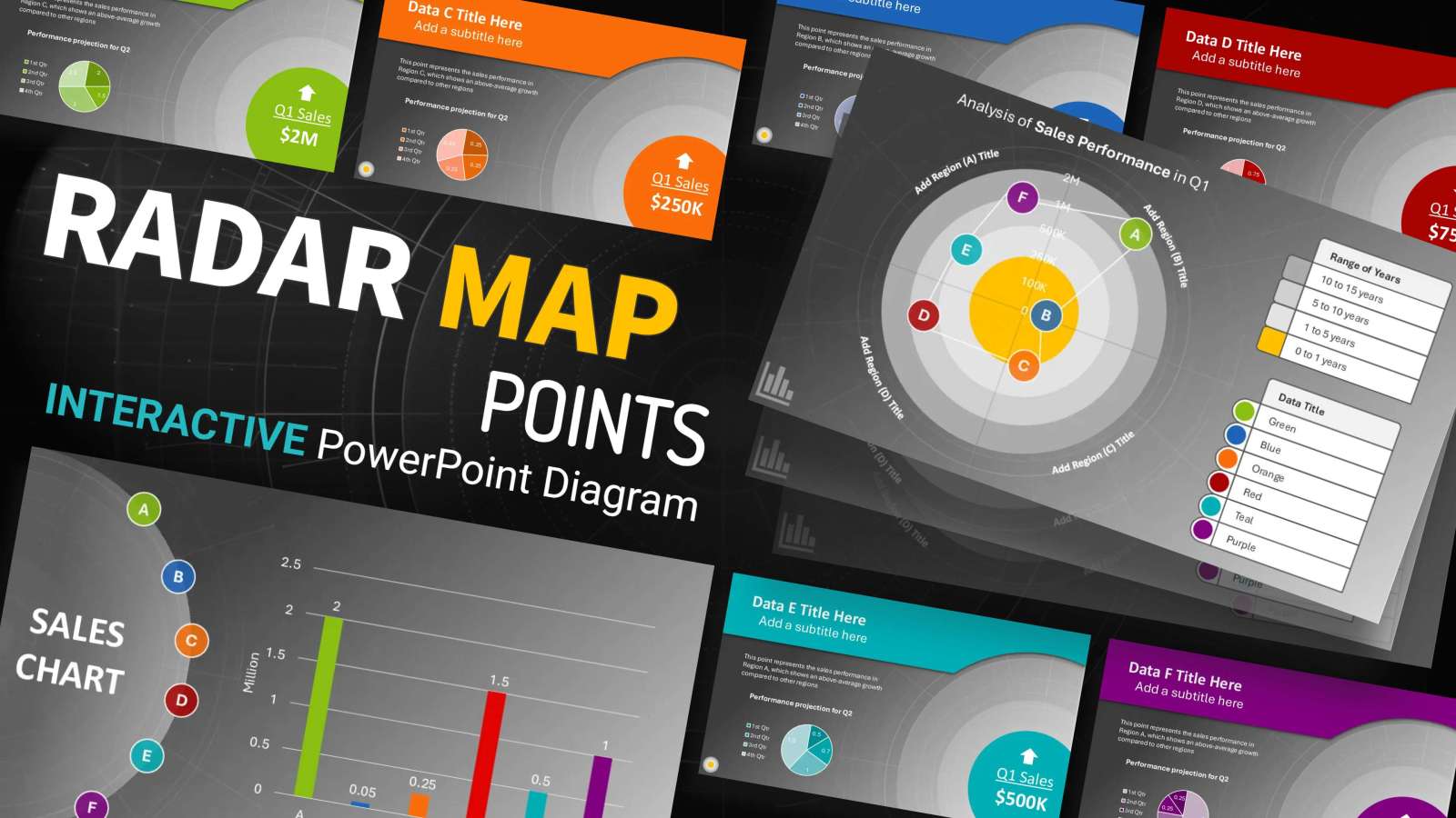 Interactive Radar Chart PowerPoint Template Diagram