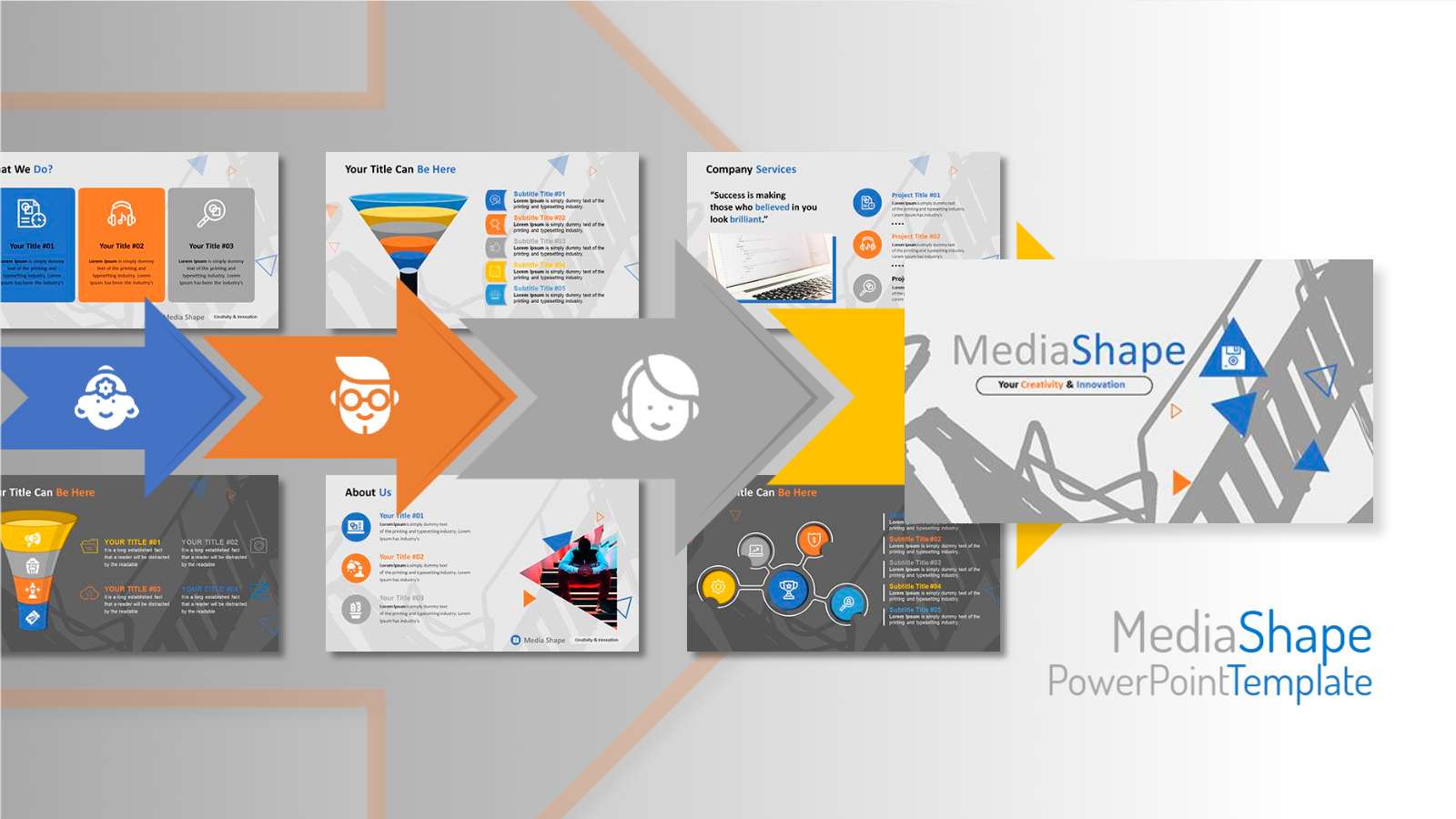 media shape template for powerpoint