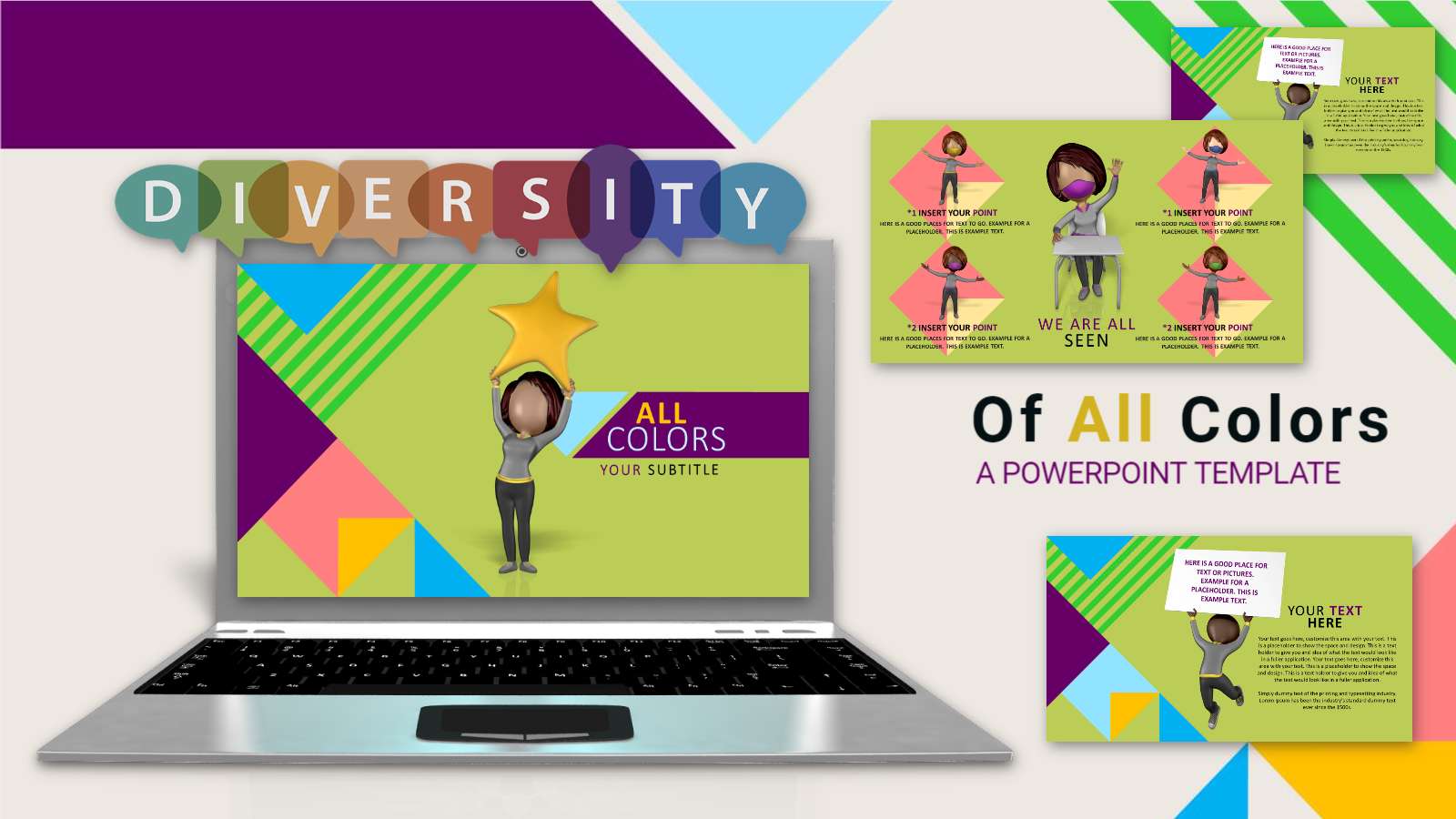 Of All Colors | A PowerPoint Template from PresenterMedia.com