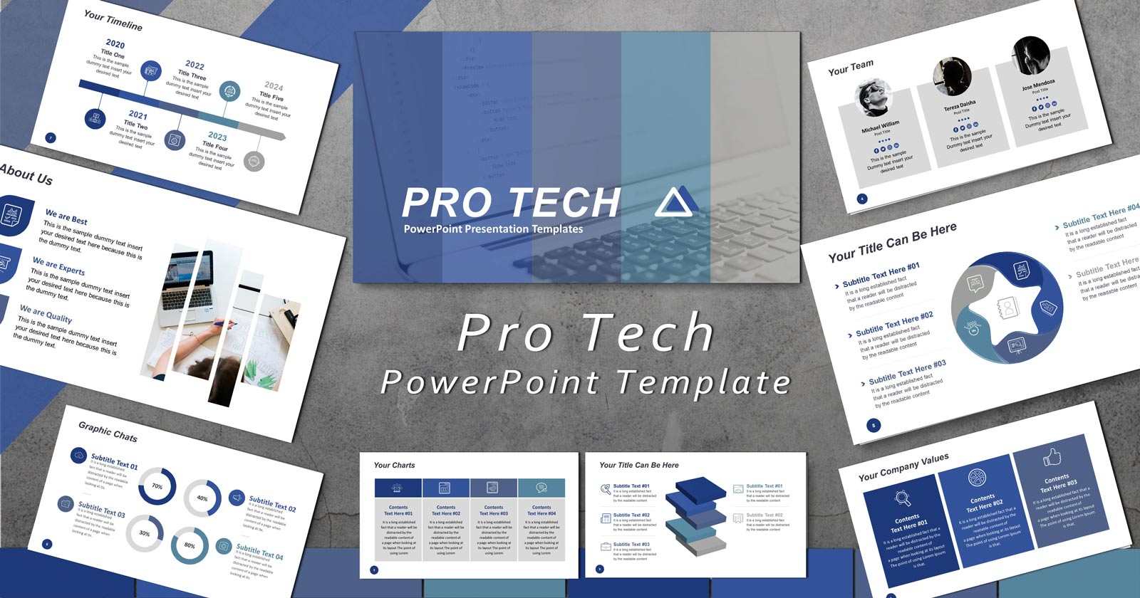 Pro Tech Template | A PowerPoint Template from PresenterMedia.com