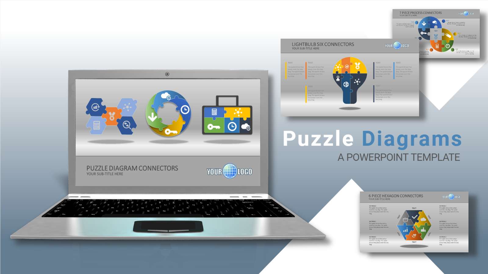 Puzzle Diagrams | A PowerPoint Template from PresenterMedia.com