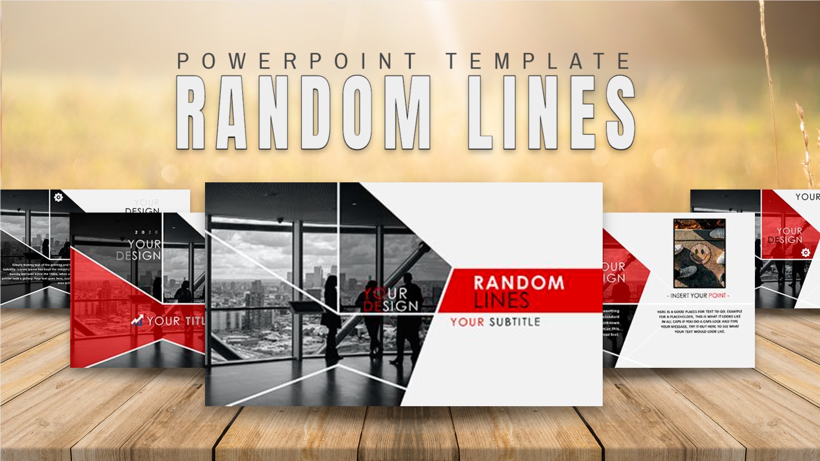 Random Lines | A PowerPoint Template from PresenterMedia.com