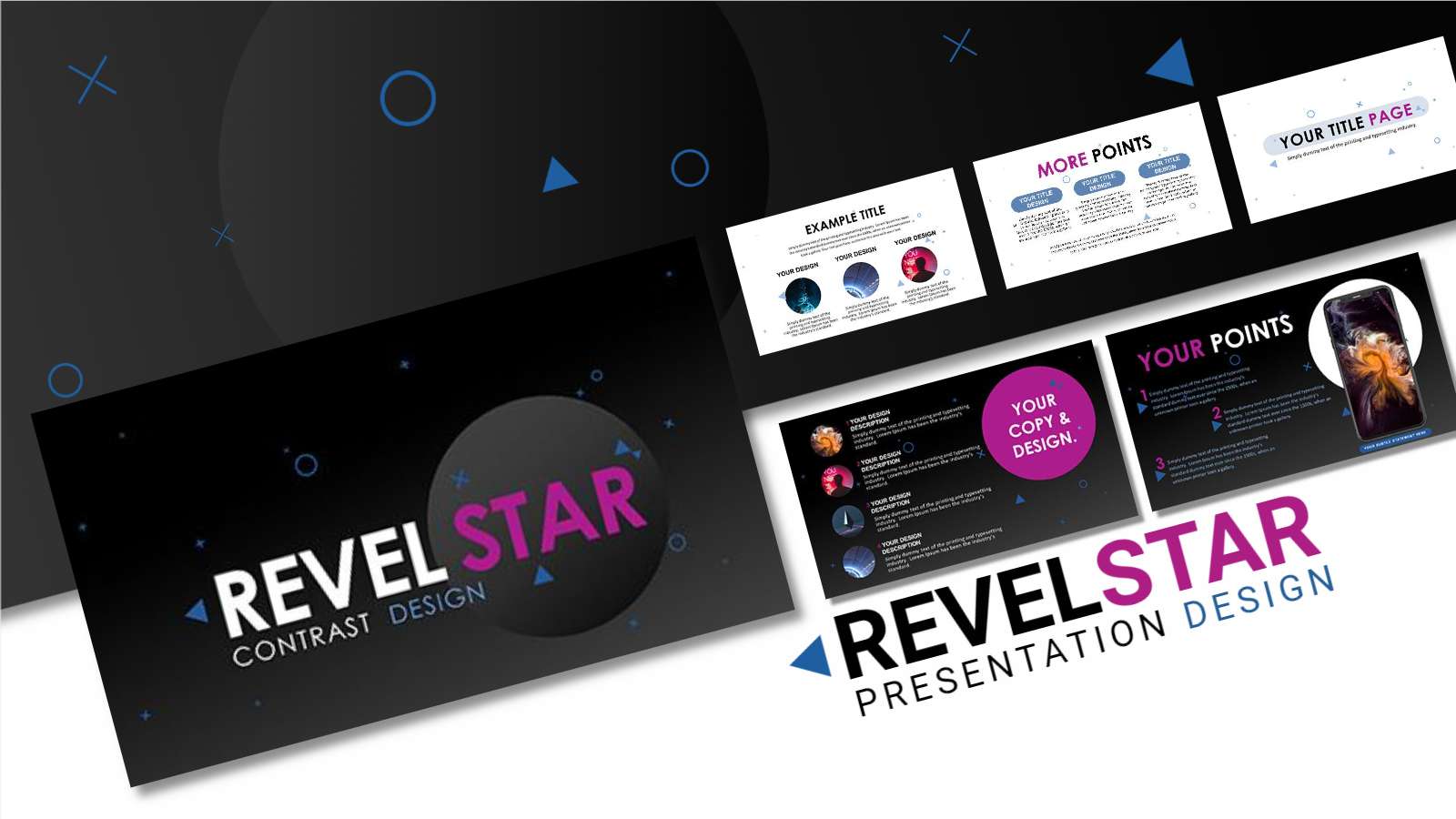 Revel Star Contrast | A PowerPoint Template from PresenterMedia.com
