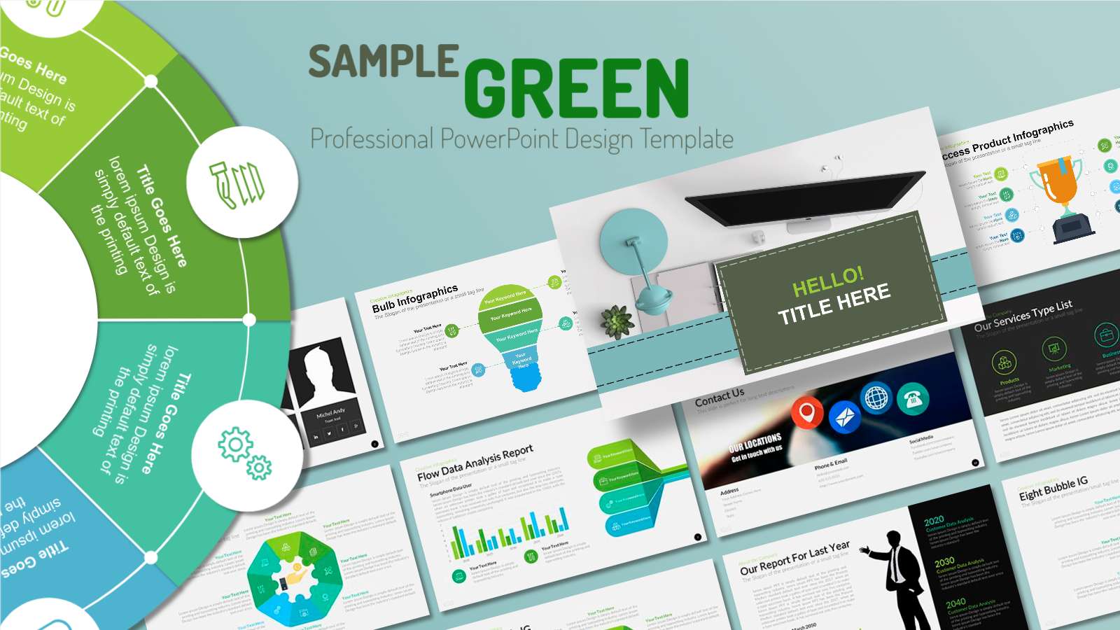 sample green for powerpoint