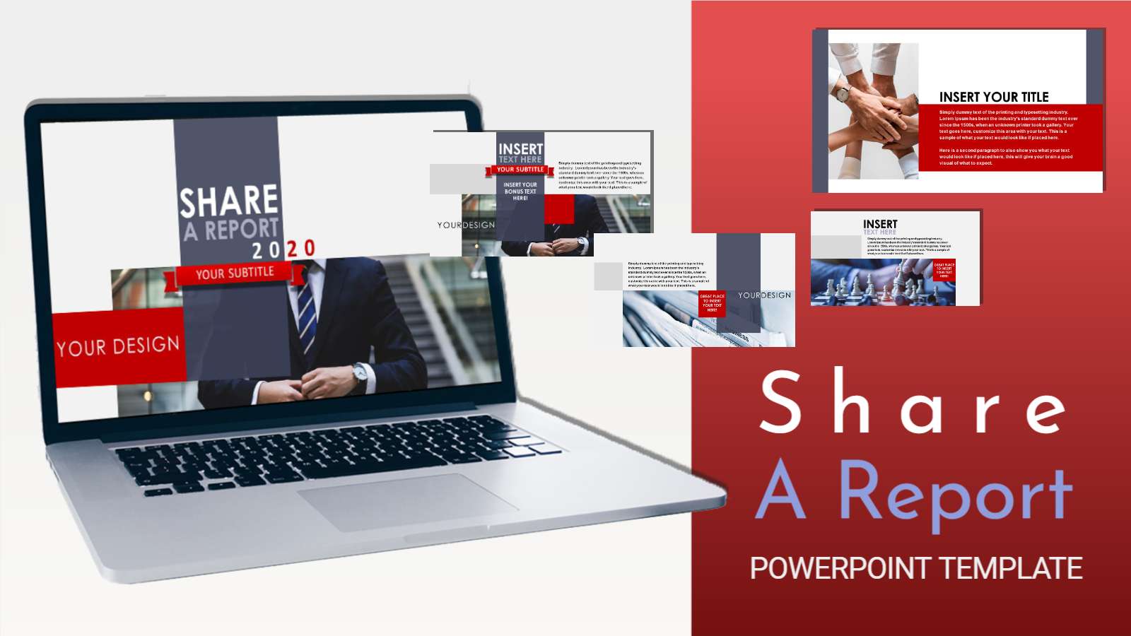 Share A Business Report PowerPoint Template