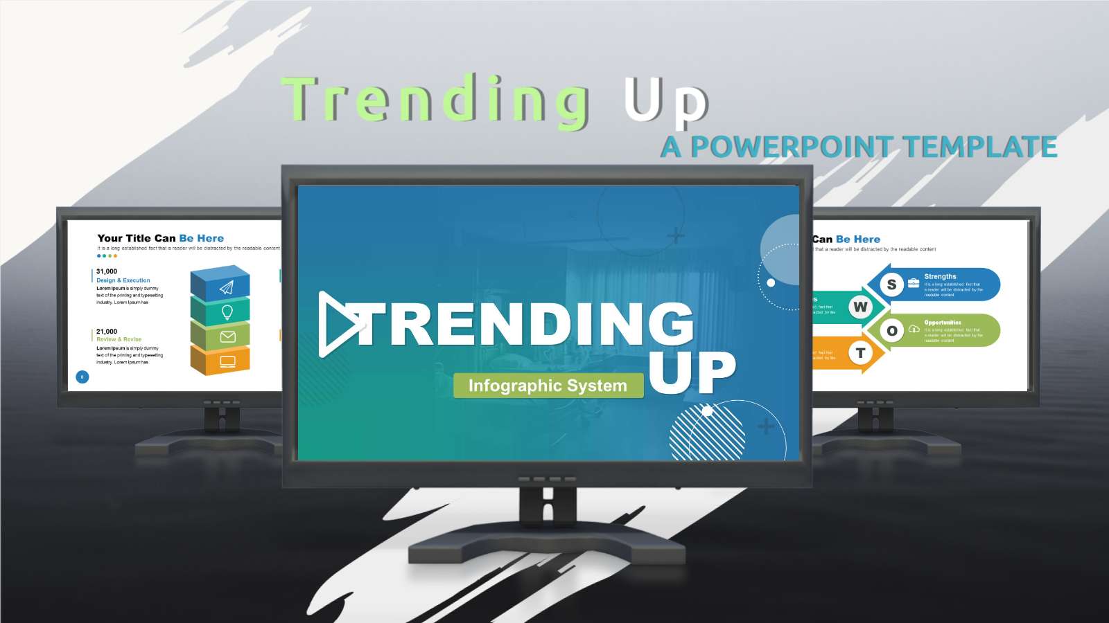 Trending Up | A PowerPoint Template from PresenterMedia.com