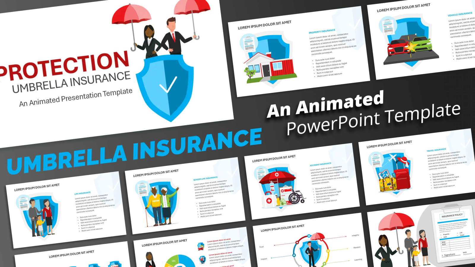 Umbrella Insurance PowerPoint Template