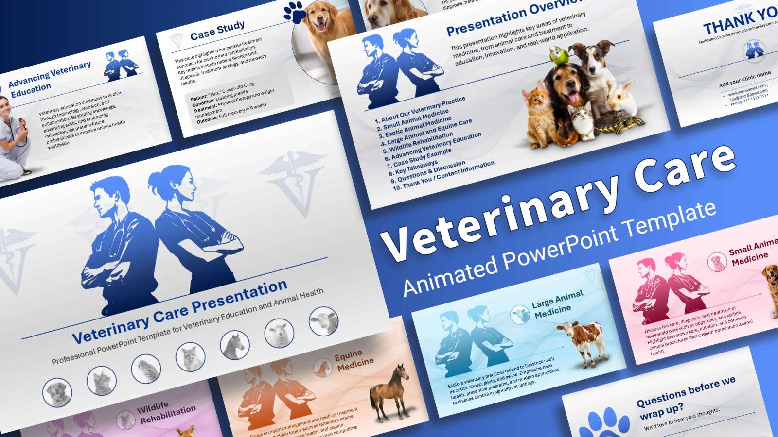 Veterinary Care PowerPoint Template | Animal Health Slides